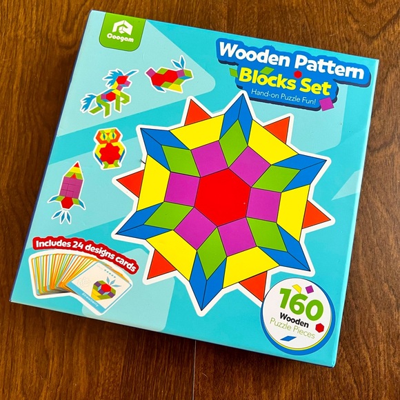 Coogam | Toys | Coogam Wooden Pattern Block Set | Poshmark